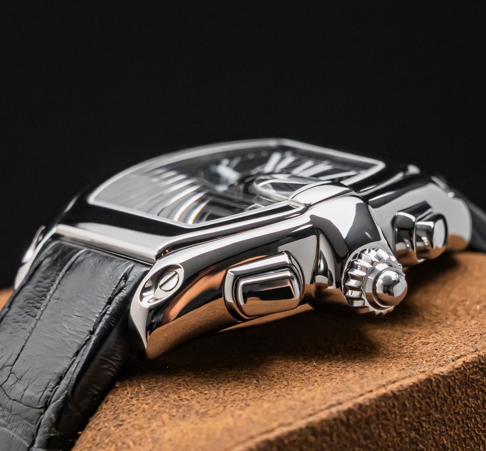 Cartier Roadster XL Chronograph WARRANTY SERVICED Box Leather Date ...