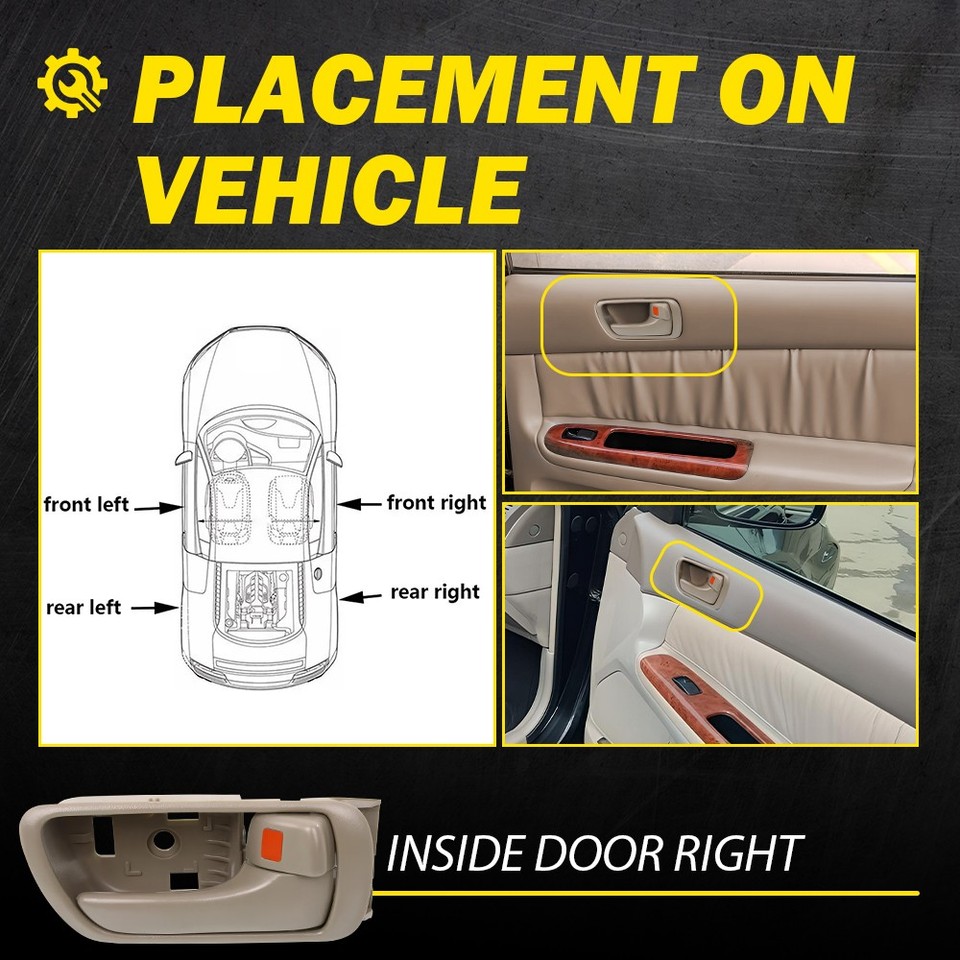 Interior Door Handle Front + Rear Right Inside Beige For 2002-2006 ...