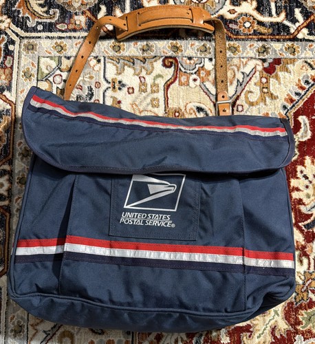 USPS Satchel Messenger D1200F Postal Carrier Mail Bag with Leather ...