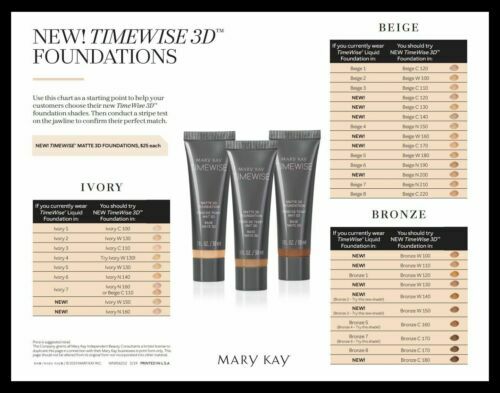 Mary Kay Makeup Color Chart