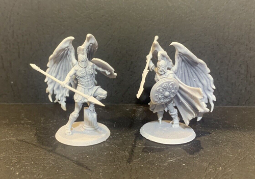 2x 28mm miniatures - Winged Greek heroes highly detailed for RPG ...
