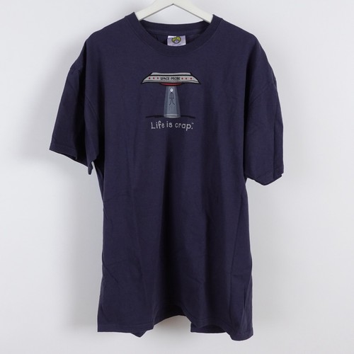Vintage Life is Crap Alien Space Probe T Shirt Size 2XL XXL Funny Gift ...
