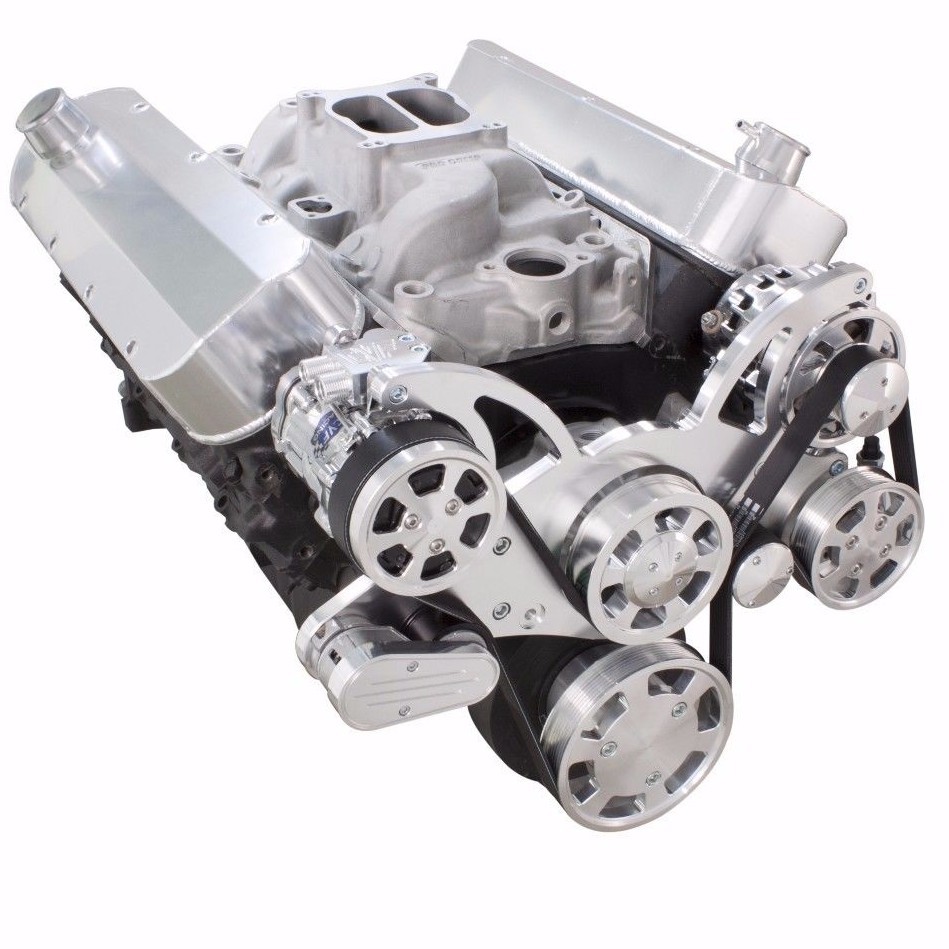 BBC Serpentine Pulley Conversion Kit Big Block Chevy 454 396 AC A/C SWP ...