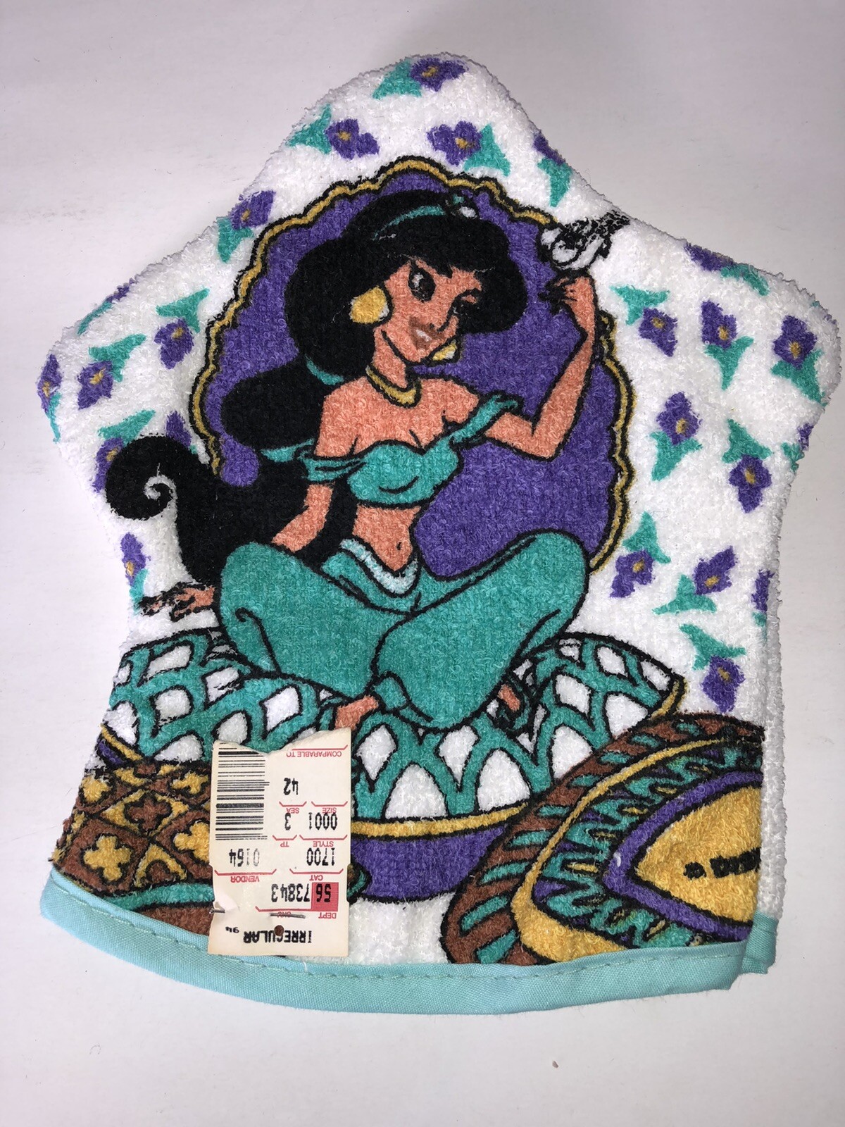 Vintage Disney Aladdin Princess Jasmine Baby Wash Cloth Hand Puppet ...