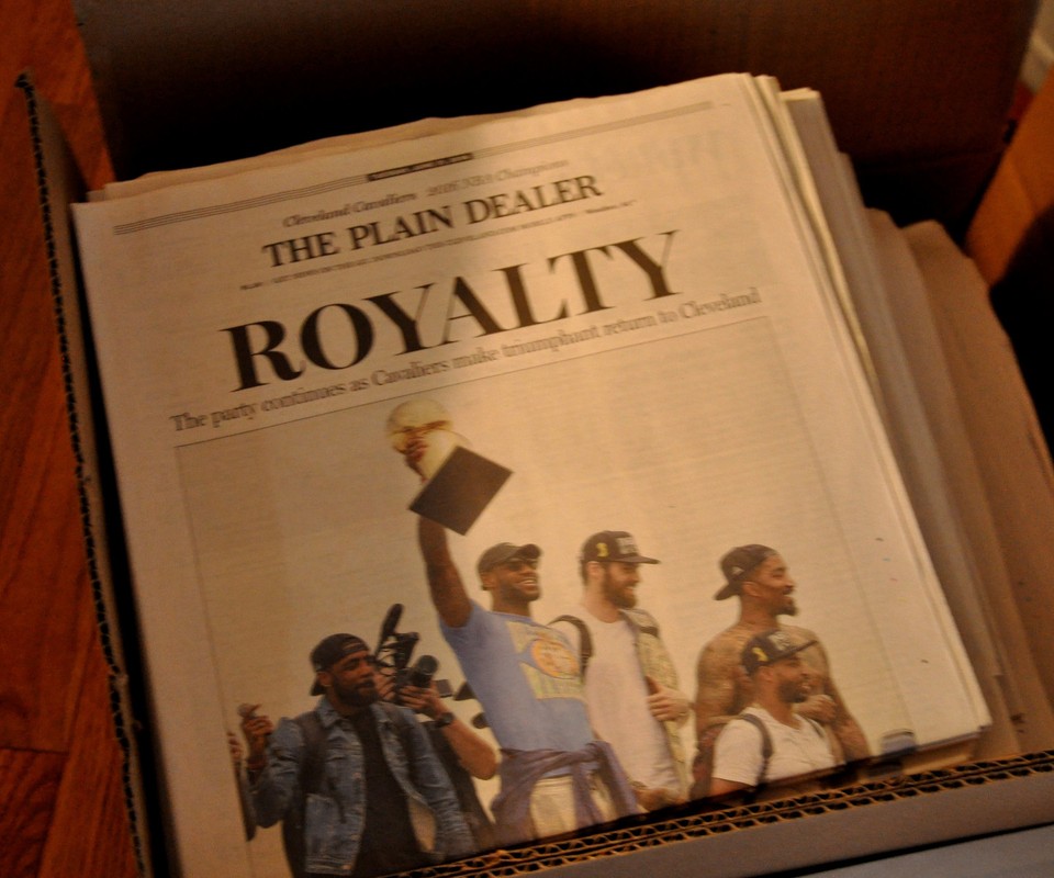 CLEVELAND CAVALIERS CAVS Plain Dealer Entire Newspaper ROYALTY 2016 NBA ...