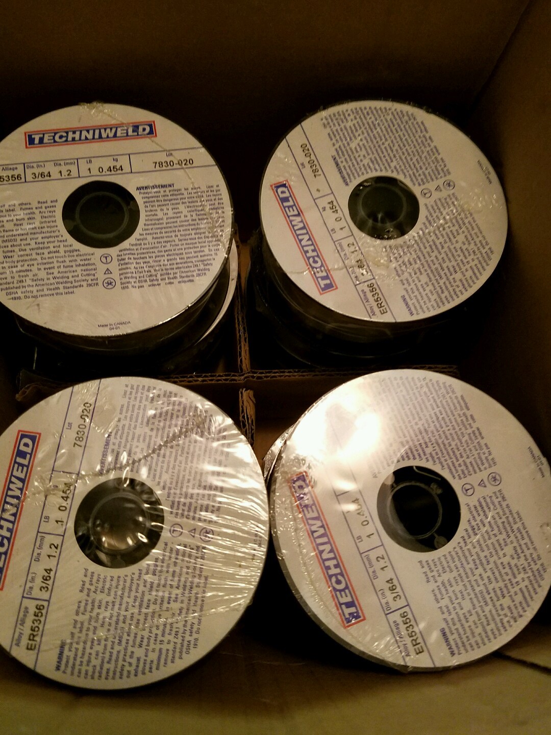 TECHNIWELD Alluminum Welding Wire ER5356 BOX OF 12 | eBay