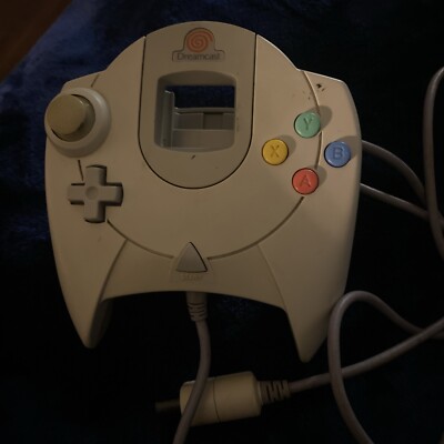 Sega Dreamcast White Controller Pad Wired OEM Model Tested HKT-7700 US ...