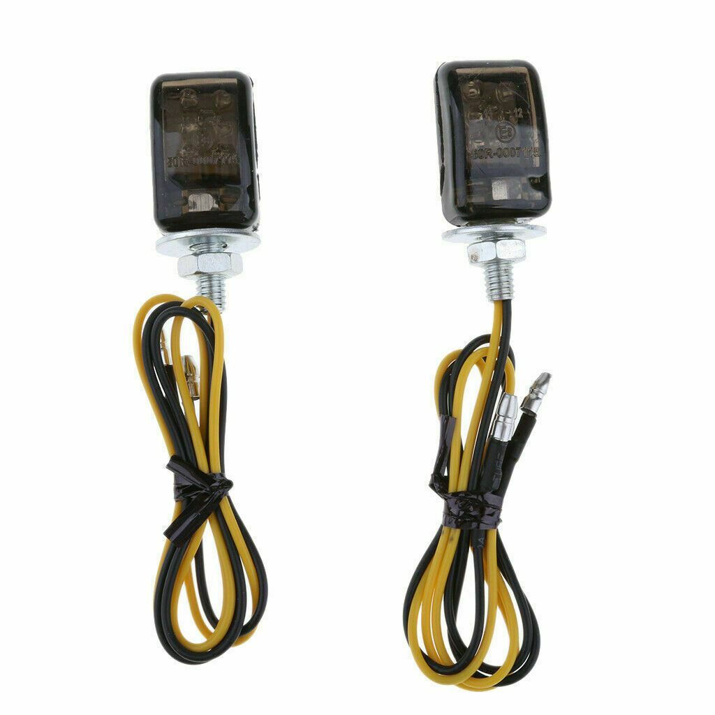 4 x Tiny Mini Micro Motorcycle Amber LED Indicators Blinkers Turn ...