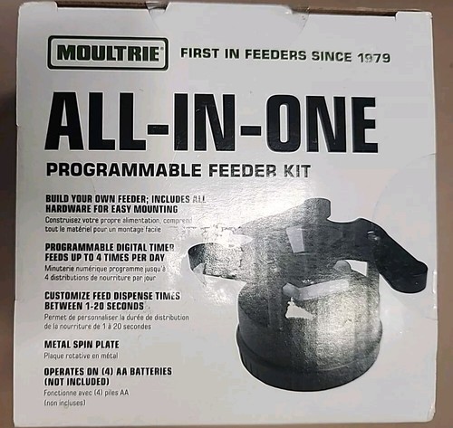 Moultrie-All-in-One Deer Feeder Timer Kit, Metal Spin Plate, Black ...