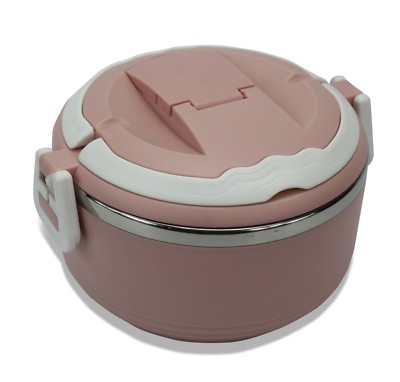 Colourful round Bento Box Lunch Box Single layer; Choice of Colours ...