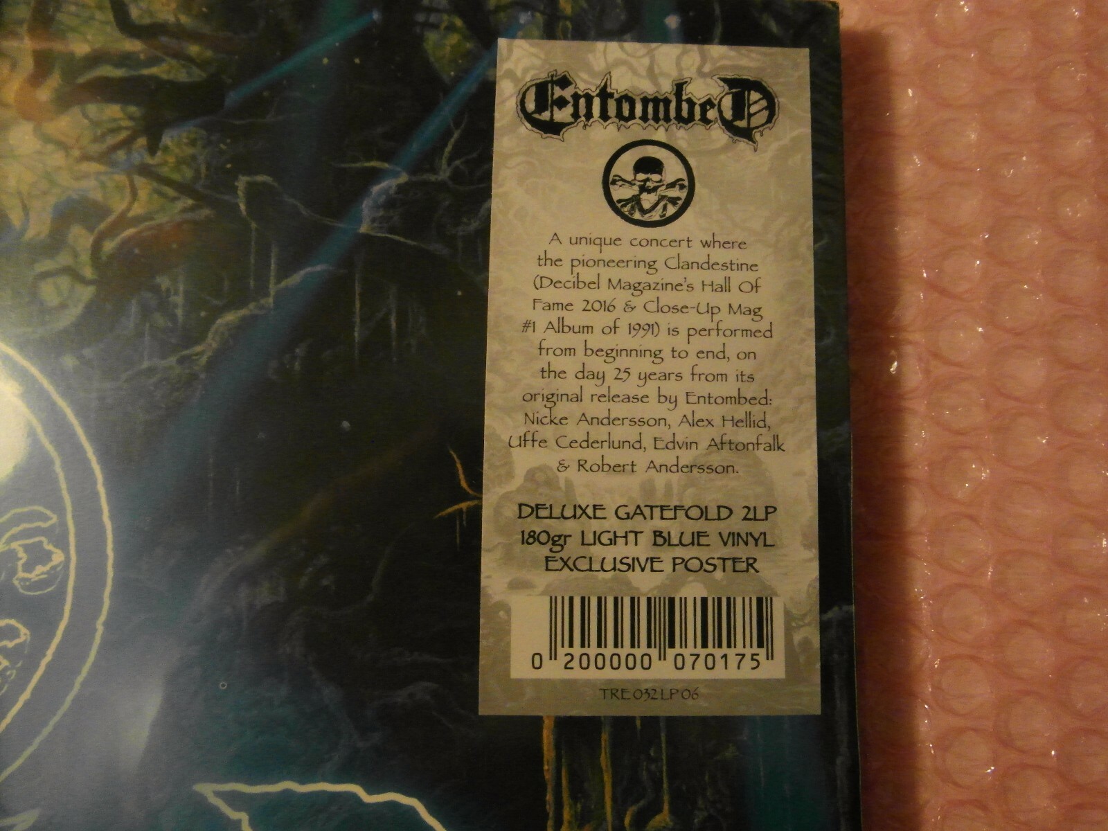 Entombed - Live Clandestine -Deluxe Gatefold Light Blue-Exclusive ...
