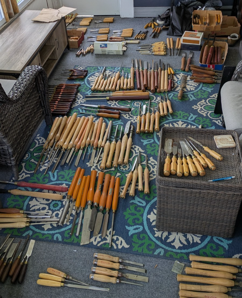 Henry Taylor Sheffield Diamic Chisel Set of 5 Woodturning Lathe Chisels ...