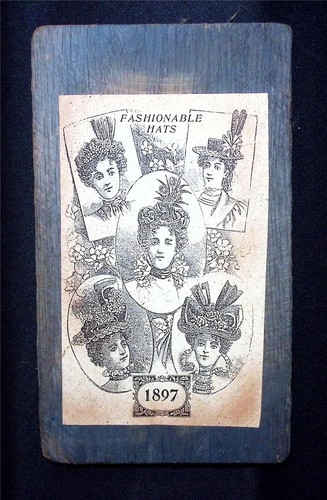 Victorian Fashionable Hats 1897 On Wood for wall hanging | eBay