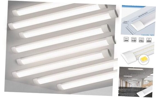 3FT LED Batten Light, Ceiling Surface Mounted Slim LED Tube Lights, 30W ...