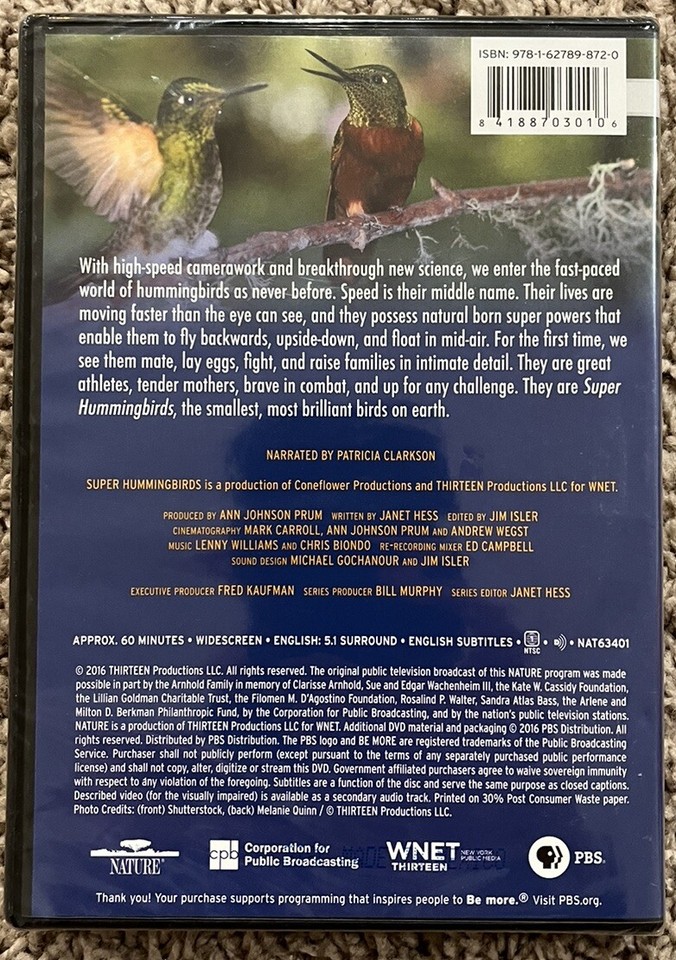 PBS Nature: Super Hummingbirds (DVD, 2016) Brand New!!! 841887030106 | eBay