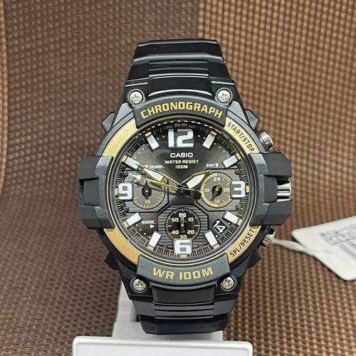 Casio MCW-100H-9A2 Youth Series Analog Chronograph Black Resin Men's ...