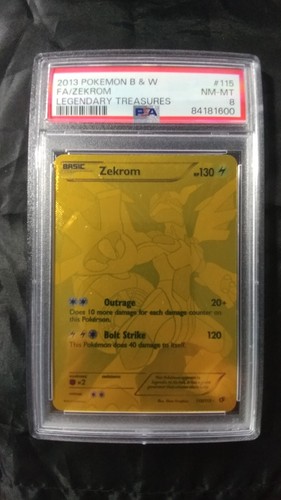 Zekrom Full Art Gold Pokemon Black & White Legendary Treasures #115/113 ...