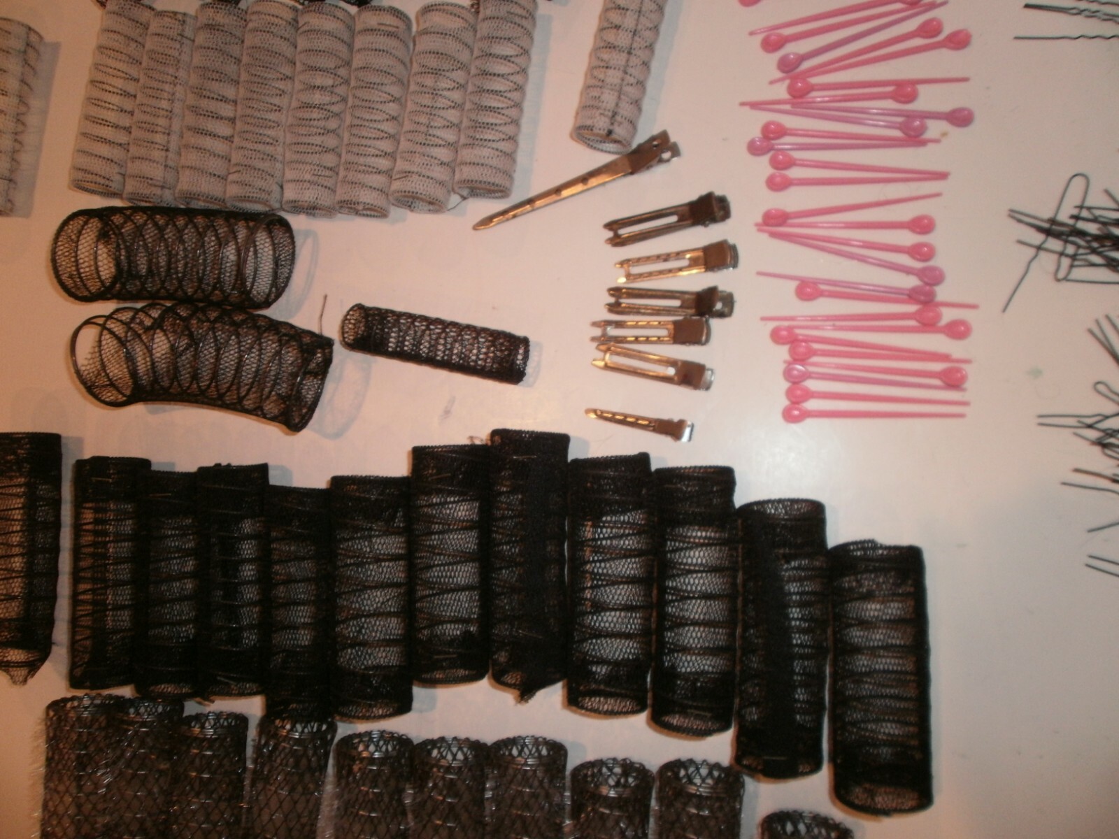 Vintage 1960s Mesh Hair Pin Rollers Brush Rollers curlers with pins | eBay