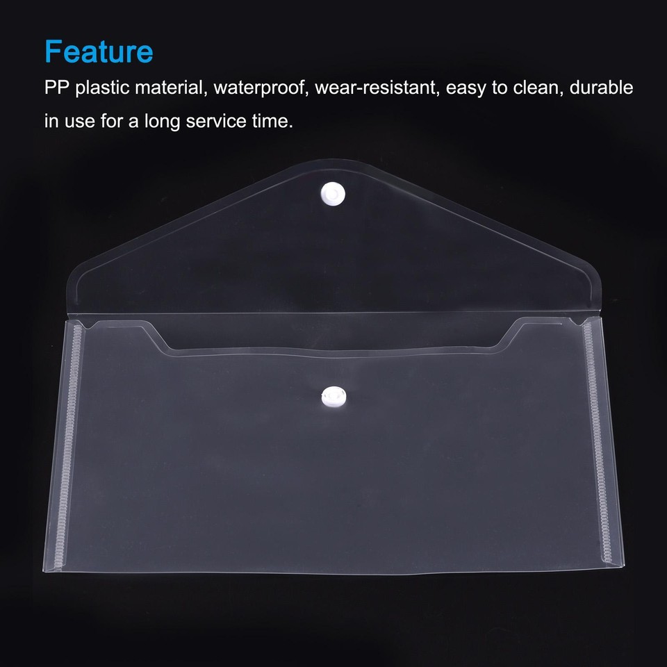 12 Stück Aktenordner A5 Größe Plastik Dokument Ordner mit Druckknopf ...