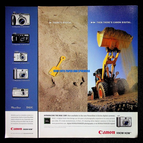 Canon Digital Cameras 2003 A70 G3 S50 S400 A300 Print Magazine Ad ...
