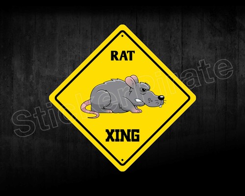 *Aluminum* Rat Crossing Funny Metal Novelty Sign 12"x12" | eBay