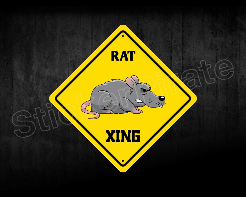 *Aluminum* Rat Crossing Funny Metal Novelty Sign 12"x12" | eBay