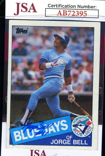 Jorge Bell Jsa Coa Signed 1985 Topps Autograph | eBay