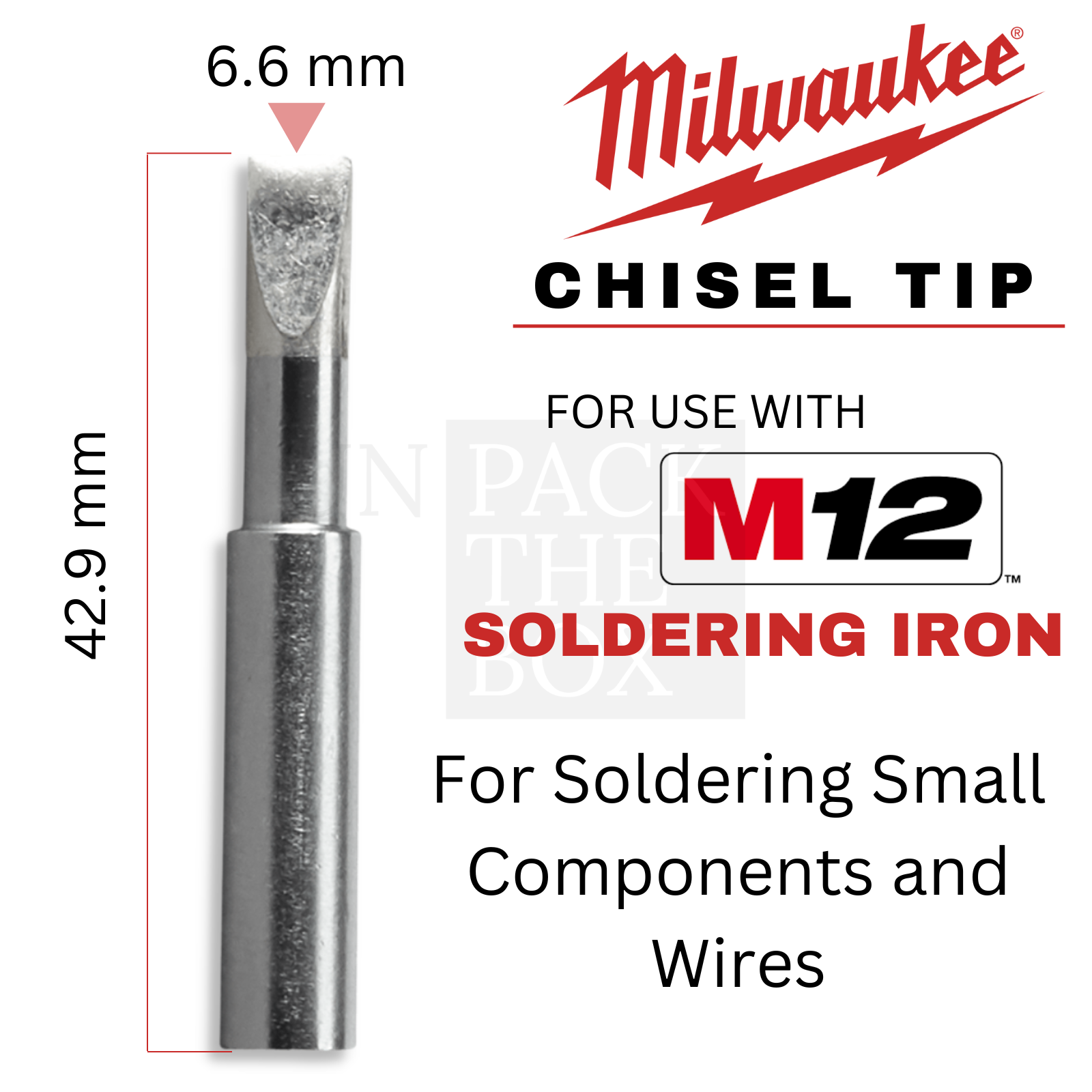 Soldering Iron Tips Chisel Pointed Suit Milwaukee M12 Iron Coated ...