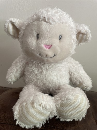 Little Miracles White Lamb Pink Nose Plush 13" | eBay