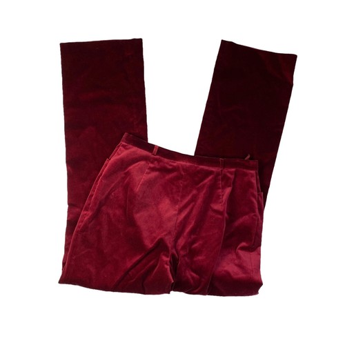 Horst Basler Germany Red Velvet Classic Stretch Cotton Trouser Pants ...