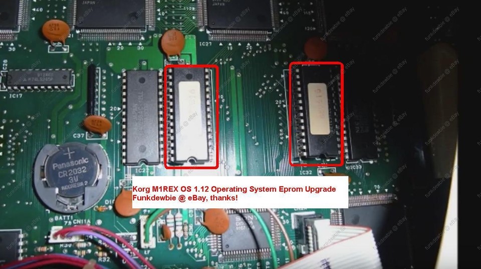 Korg M1rEX OS v1.12 EPROM Firmware Upgrade SET / New ROM Final Update ...