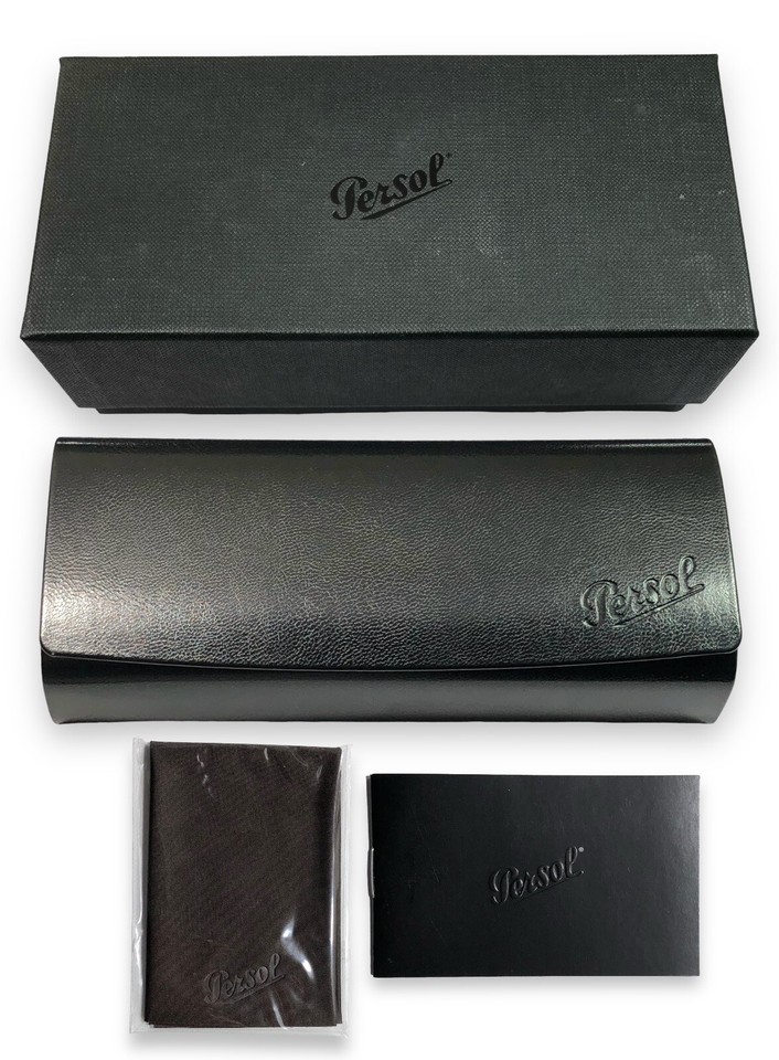 Persol Sunglasses Eyeglasses Black Hard Case Full Set New Authentic | eBay