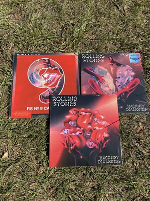 The Rolling Stones Hackney Diamond TRIO RED , BLUE & GREEN IN HAND FAST ...