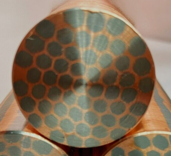 Superconductor round rod, 32mm diameter, 2.5mm NbTi wire diameter,1 ...