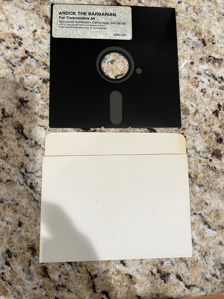 Vintage! Ardok The Barbarian Game Floppy Disk Commodore 64 Spinnaker ...
