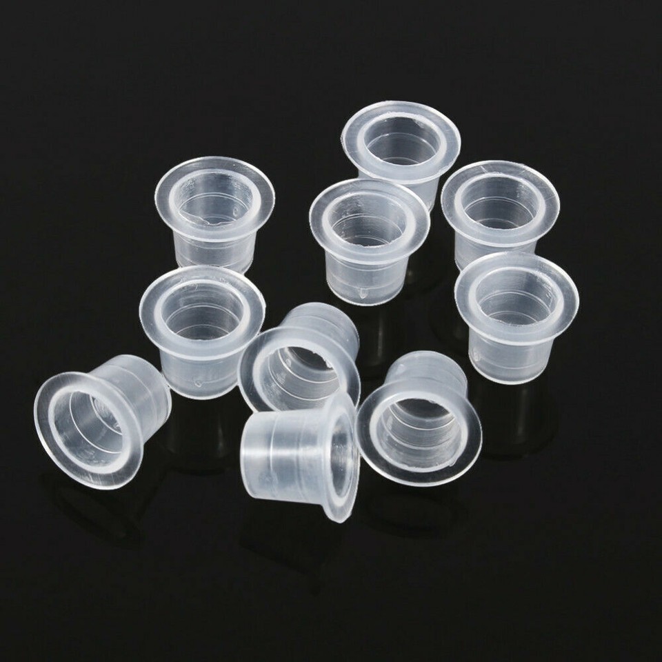 100/500/1000 Pcs Ink Caps Plastic Cups Tattoo Supplies US | eBay