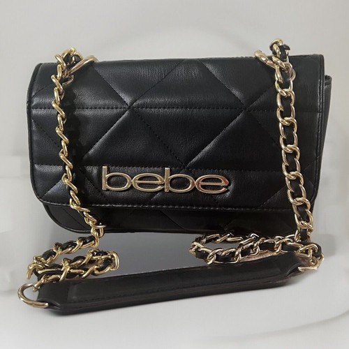 BEBE Black Faux Leather Handled Purse & Crossbody Bag Clubbing | eBay