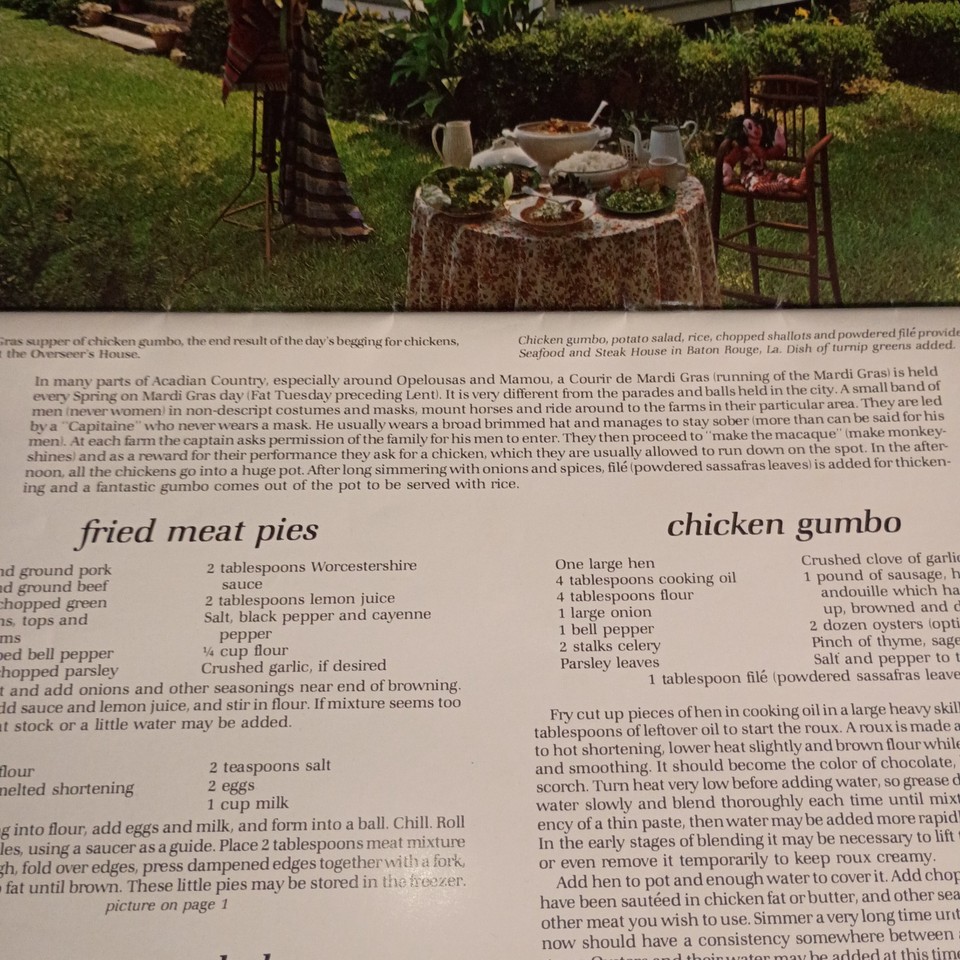 Vintge French Acadian Cooking Louisiana Bayou Cookbook Bobby Potts