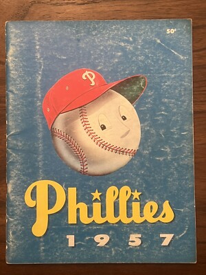 1957 PHILADELPHIA PHILLIES Yearbook RICHIE ASHBURN Robin ROBERTS Stan ...