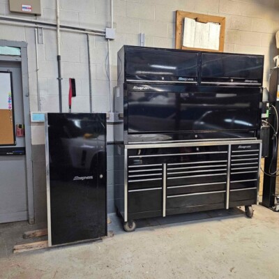 Snap On Tool Box Set with SS top, Hutch, Lid, Side Locker and 2 upper ...