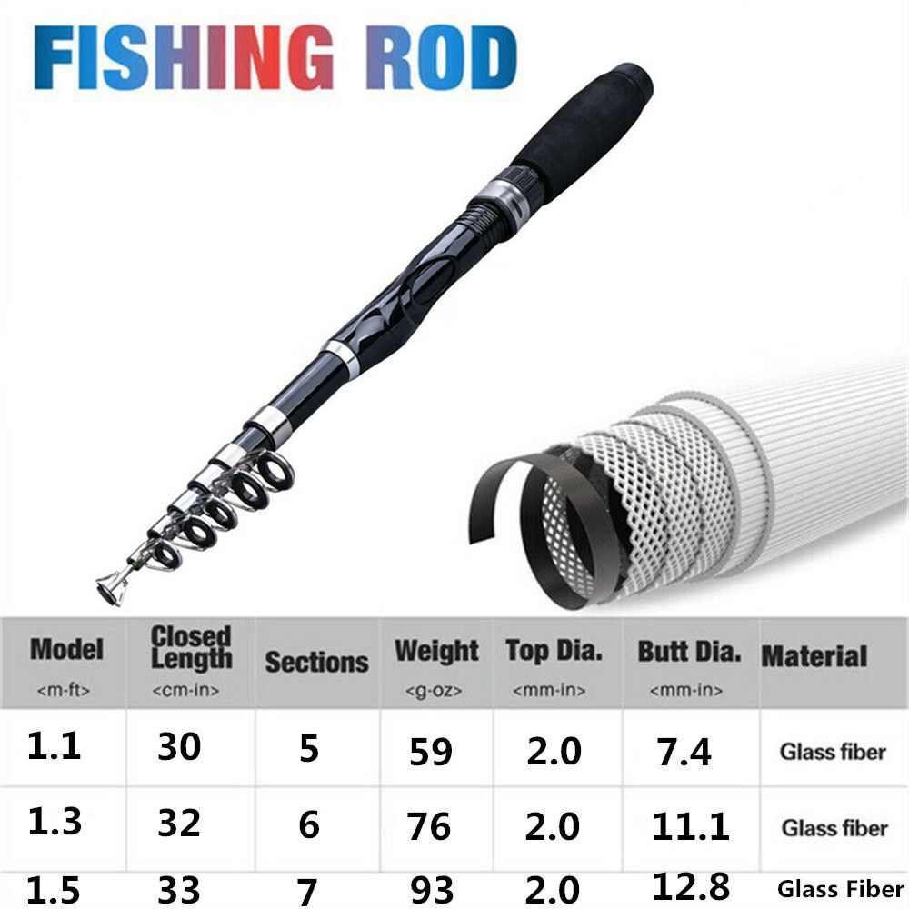 Ultralight Telescopic Fishing Rod Stream Hand Pole Fishing Tackle Carp ...