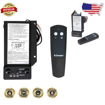 High-Low Heat 3-Stage Remote Control Kit for Electric Fireplaces ...