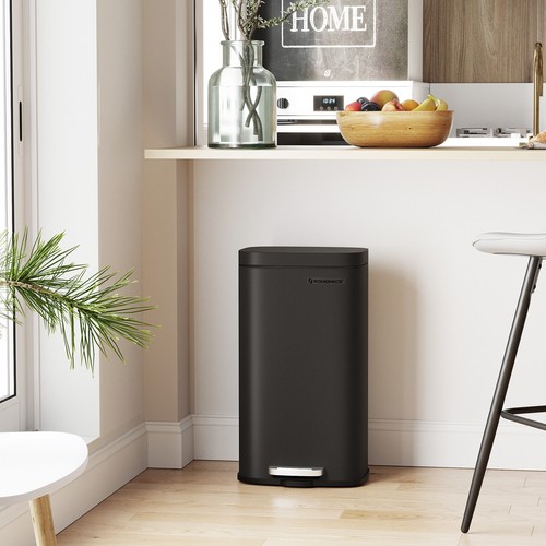 SONGMICS Waste Bin 30L Garbage Rubbish Kitchen Trash Recycling Recycle ...