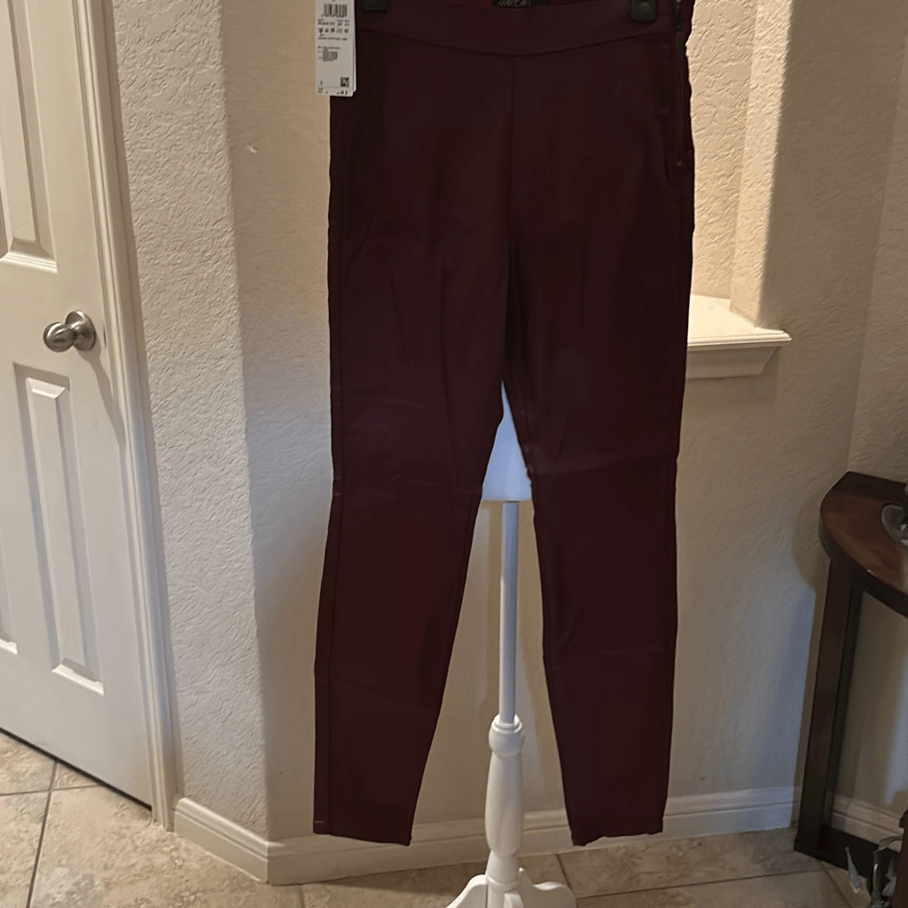 Marc Cain Women's Size N3 Extra High Rise Jeggings Deep Burgundy Red ...