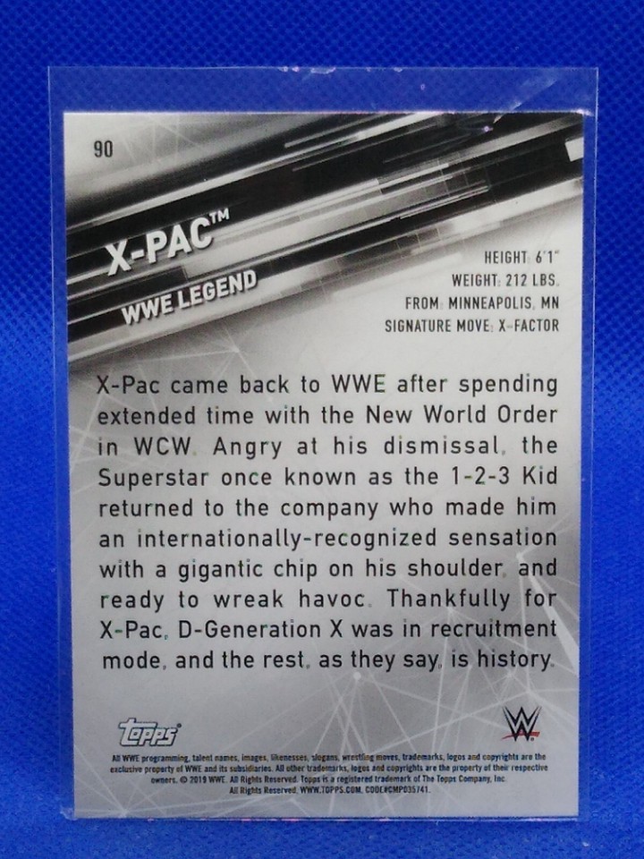 AUTOGRAPH X-Pac 2019 Topps WWE Legend #90 | eBay