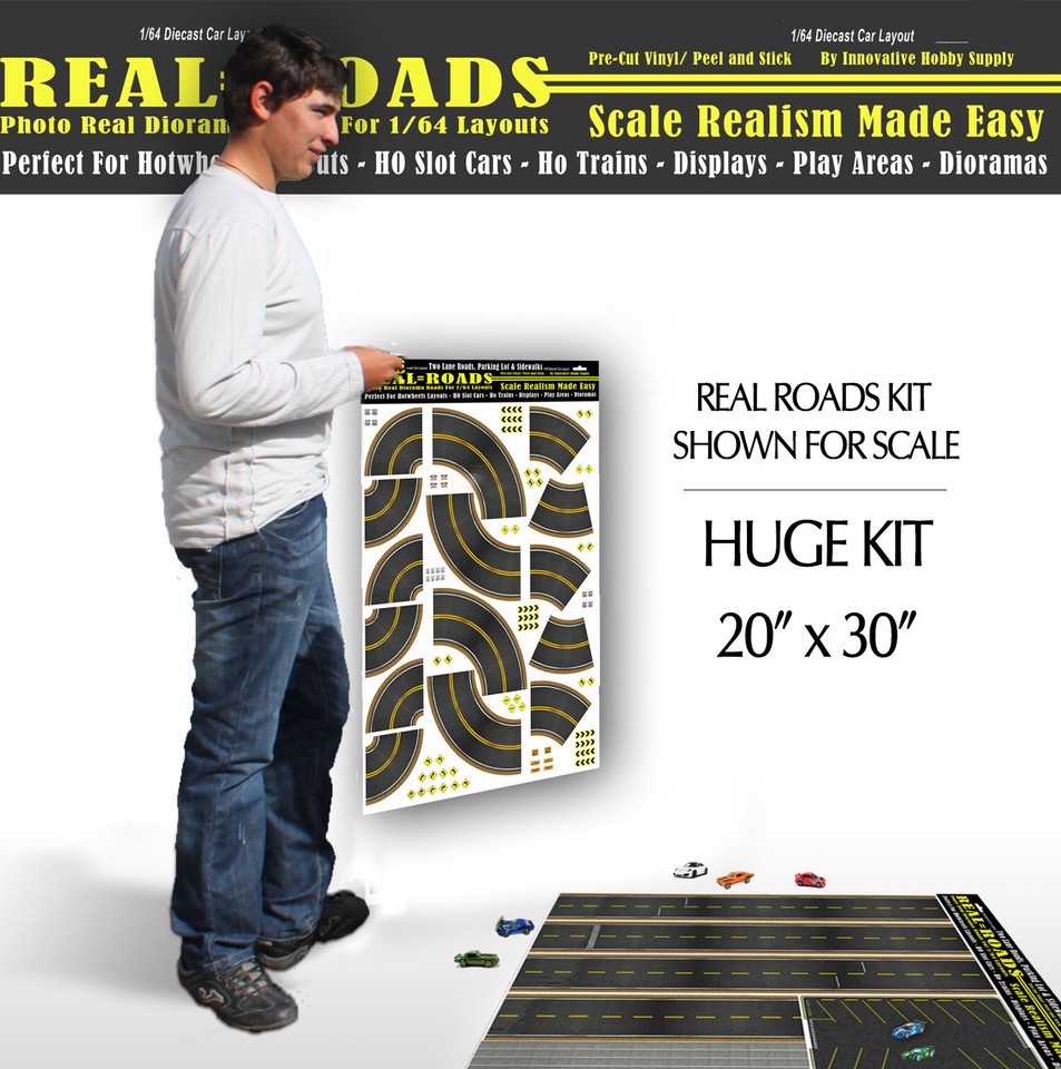 1/64 Scale Model Real Roads Fits Matchbox Roadway, Hot Wheels Road Set ...