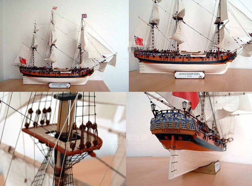 1:96 Scale Uk Royal Navy Hms Cleopatra Shipyard Diy Handcraft Paper ...
