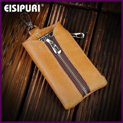 Men's Car Keys Wallets Genuine Cowhide Leather Male Key Holder ...