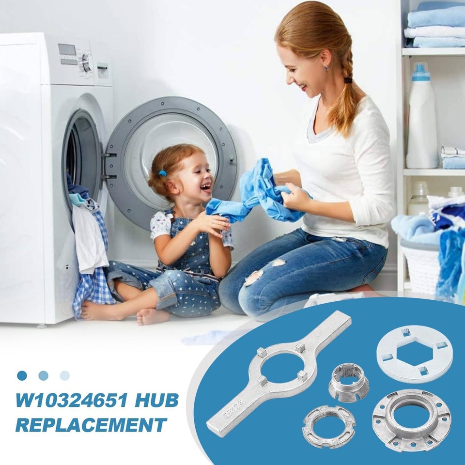 W10324651 Hub W/TB123A Washer Spanner Wrench for Whirlpool Kenmore ...