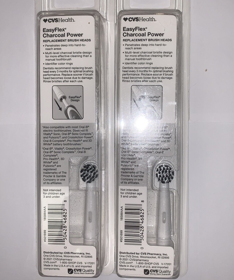 CVS Health Easy Flex Total Power Replacement Brush Heads X6 | eBay